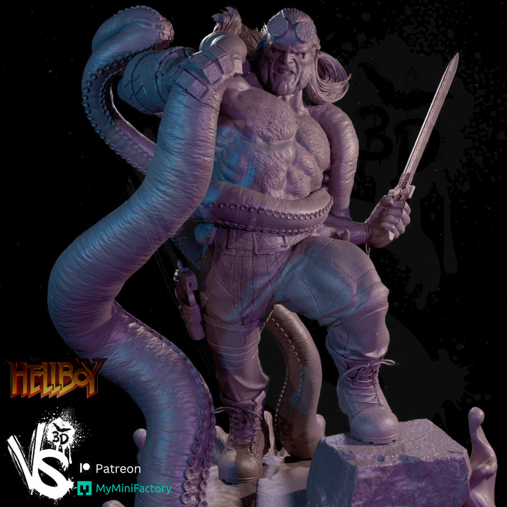 3D Printable Hellboy Fanart by VS3D